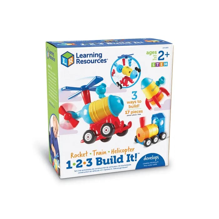 1 2 3 Build it Rocket Train Helicopter | Learning Resources ...