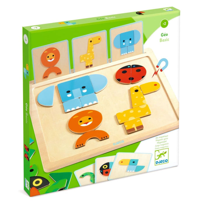 GeoBasic Magnetic Wooden Game · BrightMinds UK