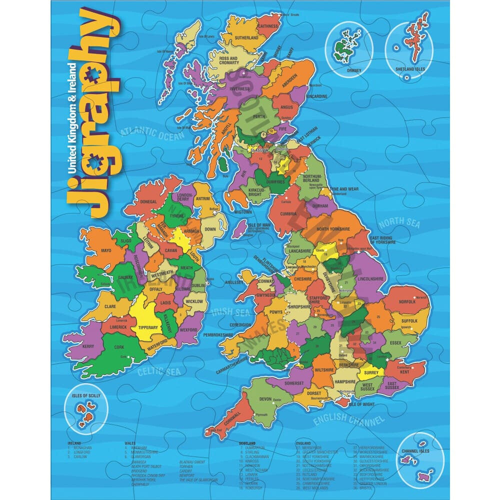 Happy Puzzle Jigraphy UK Map | Happy Puzzle Company | BrightMinds UK