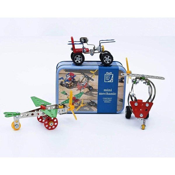 Mini Mechanic Construction Set Gift in a Tin · BrightMinds UK