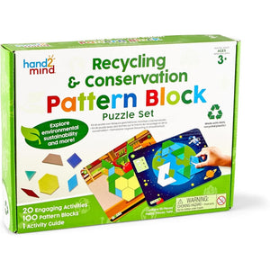 Recycling & Conservation Pattern Block Puzzle Set · BrightMinds UK