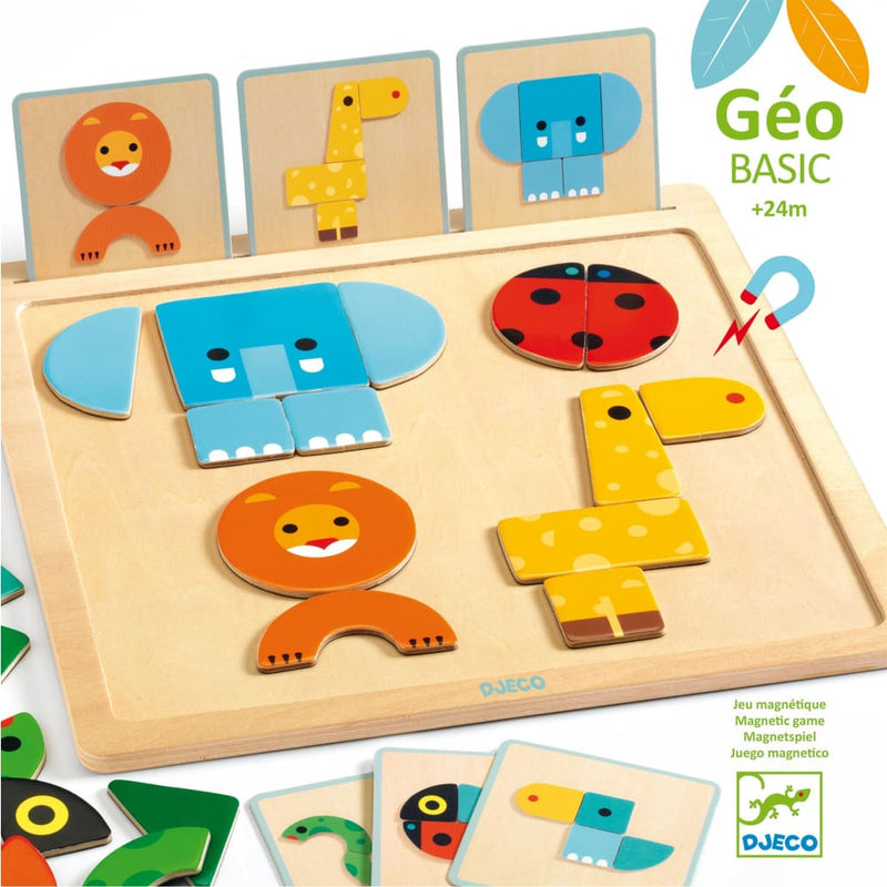 GeoBasic Magnetic Wooden Game · BrightMinds UK